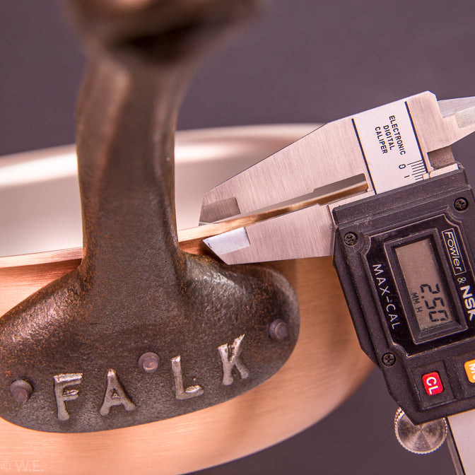 The Thickness | Falk Copper Cookware | Falk Canada